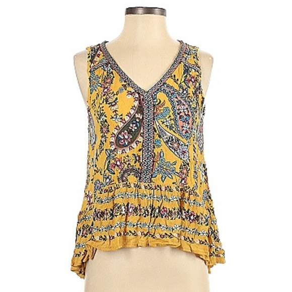 Patrons of Peace | Tops | 262 Patrons Of Peace Yellow Paisley High Low ...